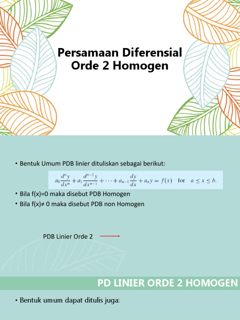 PD Orde 2 Homogen | PDF | Metode & Bahan Ajar