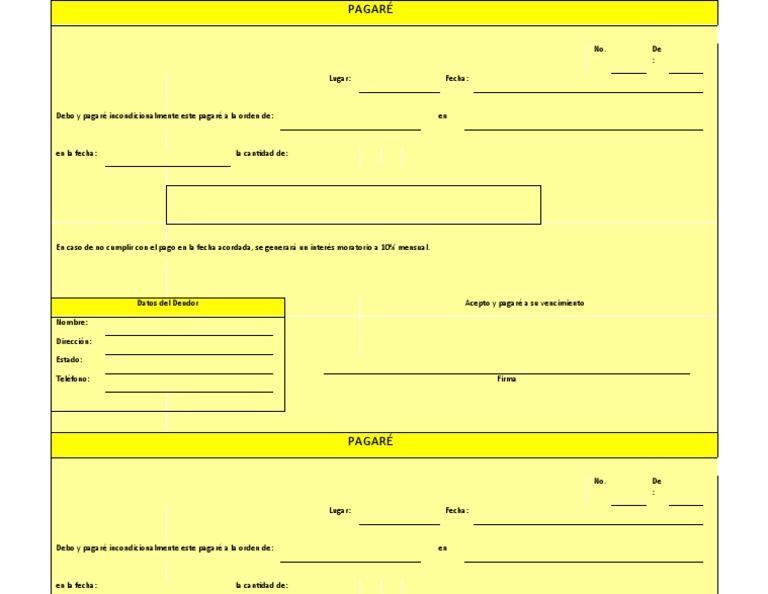 Modelo de Pagare en Word | PDF