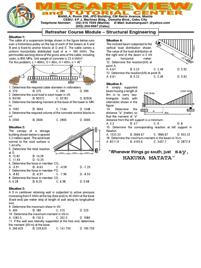 Refresher Course on Structural Analysis and Design Concepts: Solutions ...
