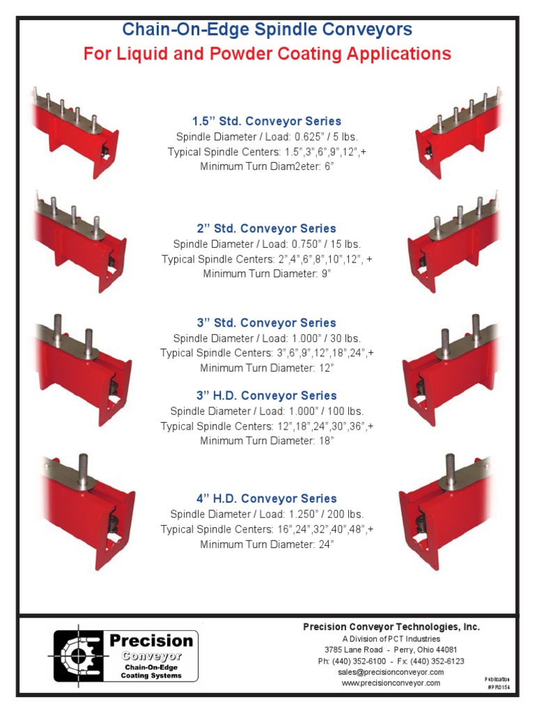 Chain On Edge Conveyor Sizes and Features | PDF