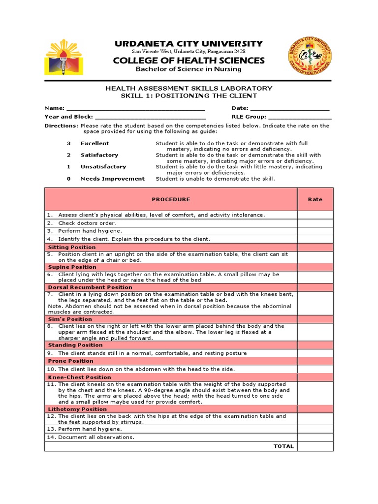Skill 1 Positioning The Client 2021 | PDF | Anatomical Terms Of Motion ...