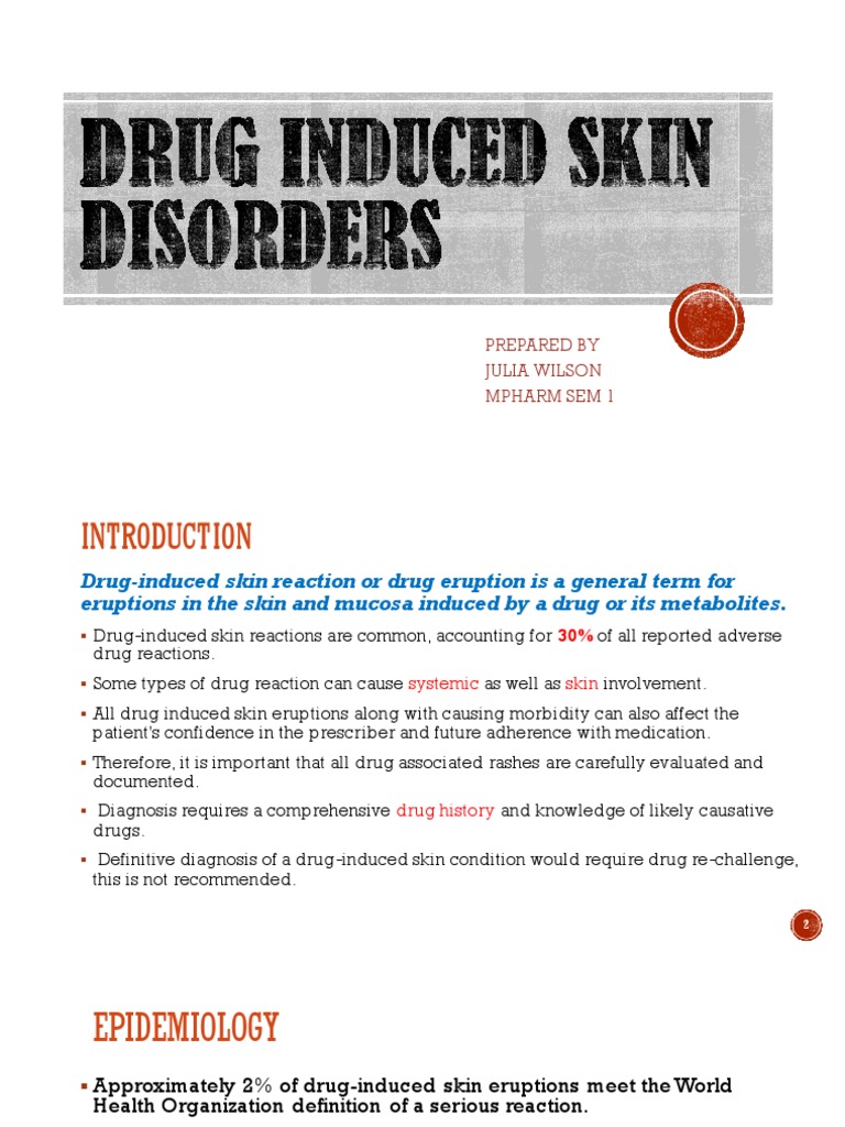Drug-Induced Skin Reactions Guide | PDF | Dermatitis | Allergy