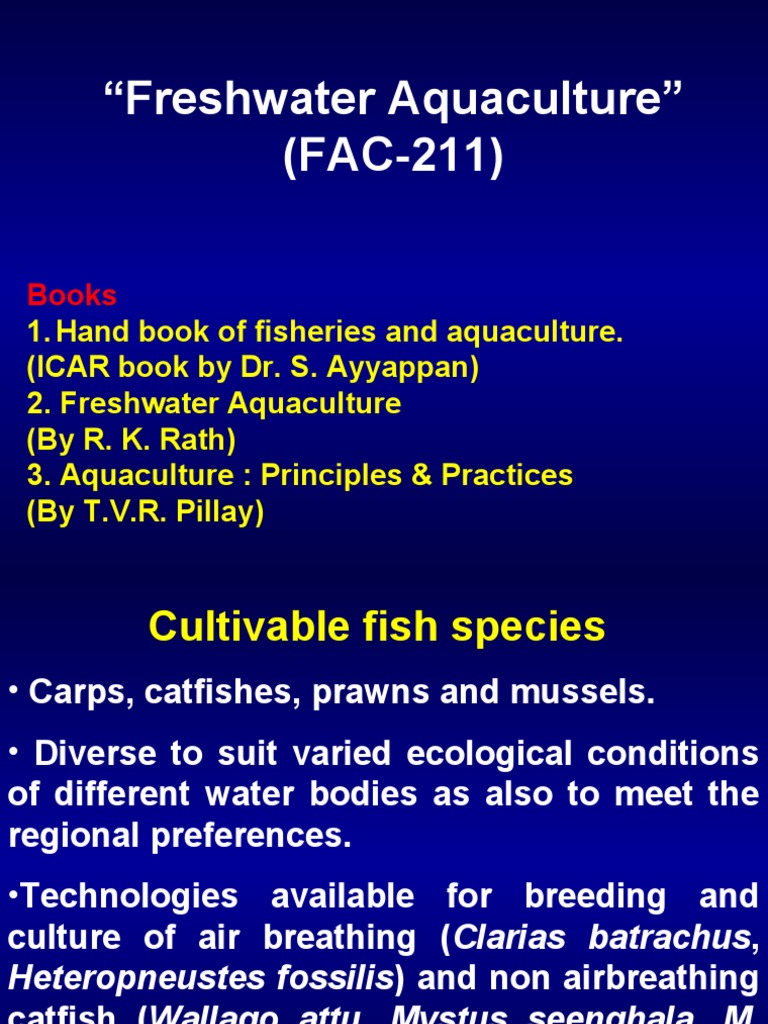 Freshwater Aquaculture Practices Guide | PDF | Fertilizer | Soil