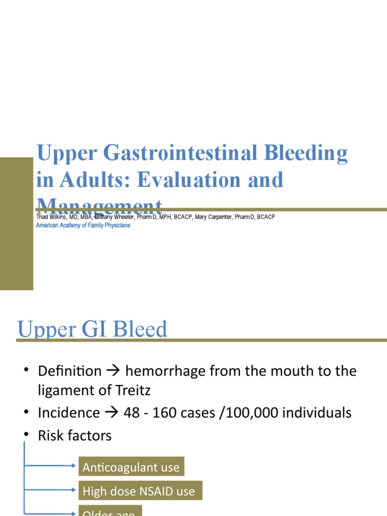 Upper Gastrointestinal Bleeding | PDF | Drugs | Clinical Medicine