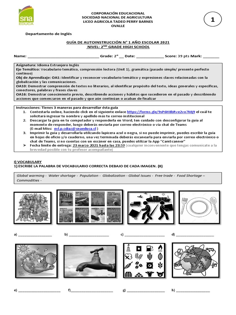 2m Inglés1 | PDF | Bebidas | Idiomas