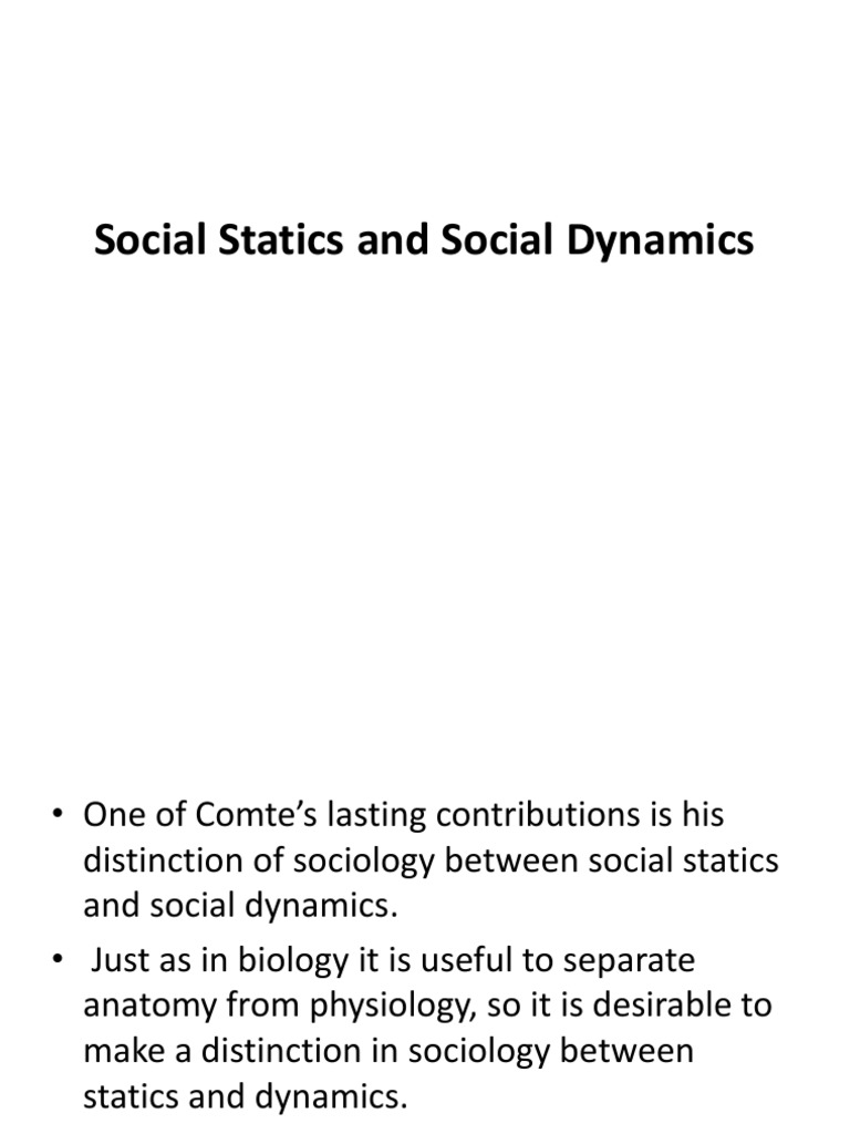 Social Staticsand Social Dynamics | PDF | Sociology | Science