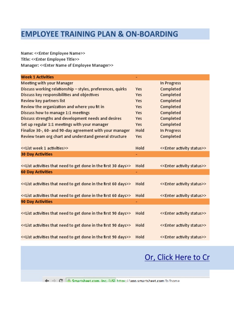 Employee Training Plan Onboarding | Download Free PDF | Human Nature ...