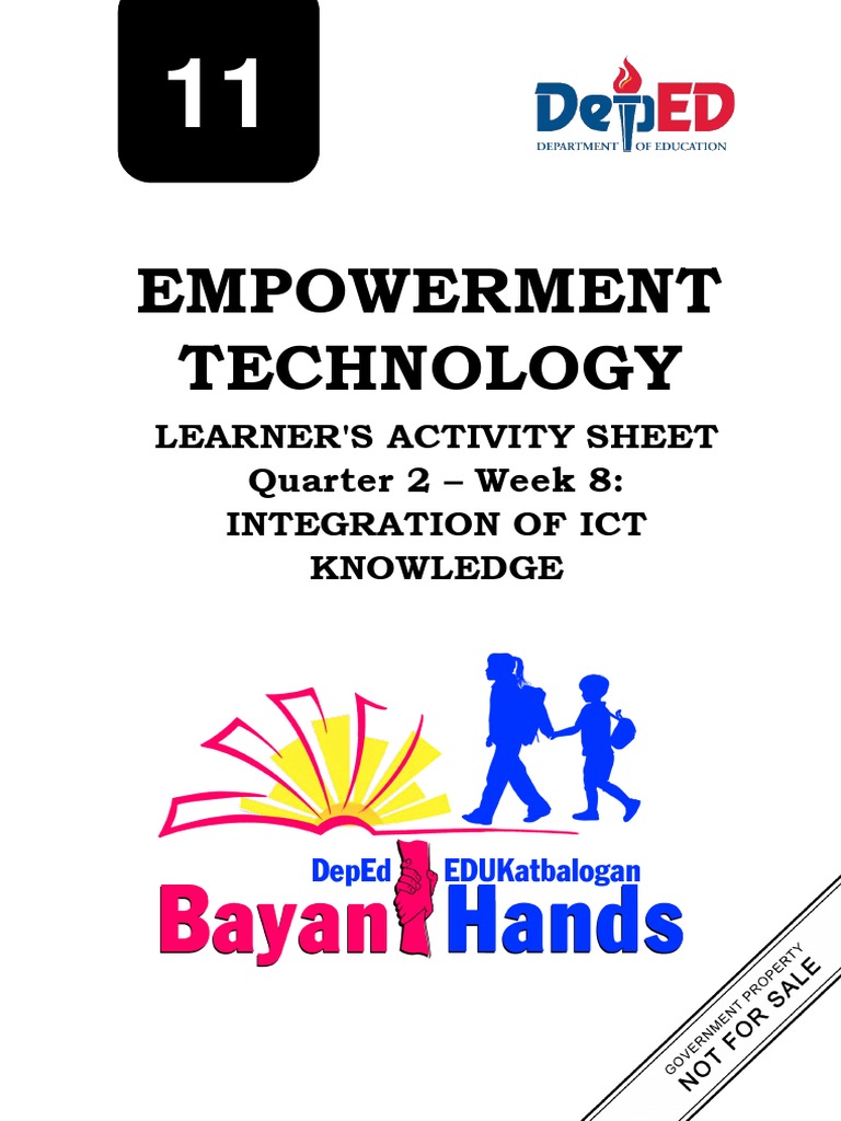 Empowerment Technology: Learner'S Activity Sheet Quarter 2 - Week 8: Integration of Ict ...