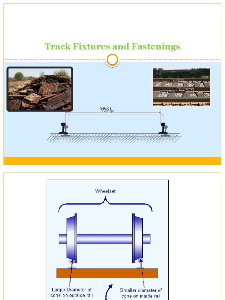 Fastening and Fixtures | PDF | Track (Rail Transport) | Screw