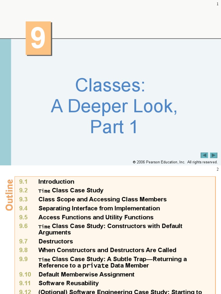 Classes: A Deeper Look,: 2006 Pearson Education, Inc. All Rights ...