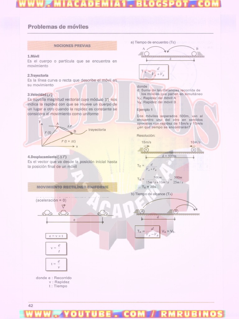 Cap 8 - Problemas de Móviles | PDF