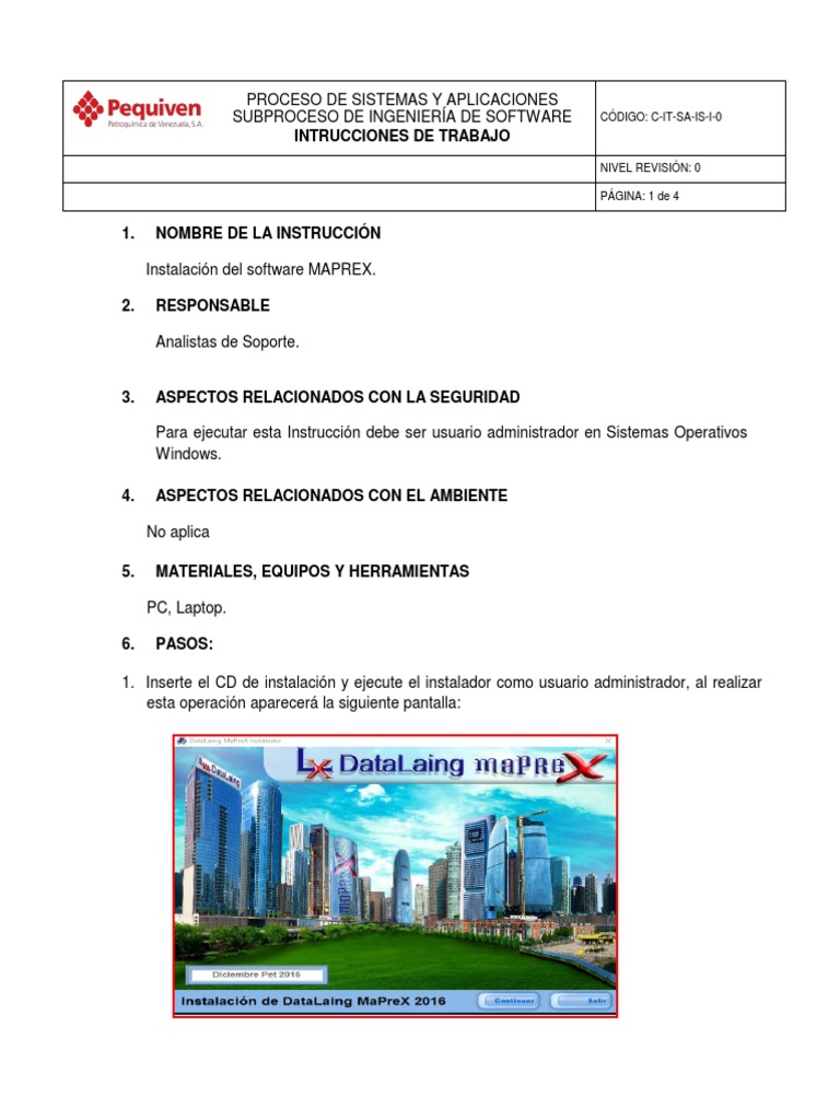 Instalacion MAPREX | PDF | Software de la aplicacion | Software