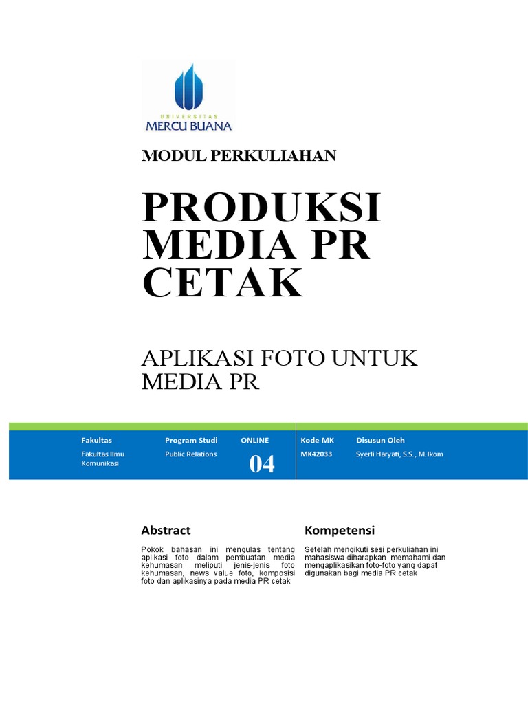 Aplikasi Foto dalam Media PR Cetak | PDF | Seni