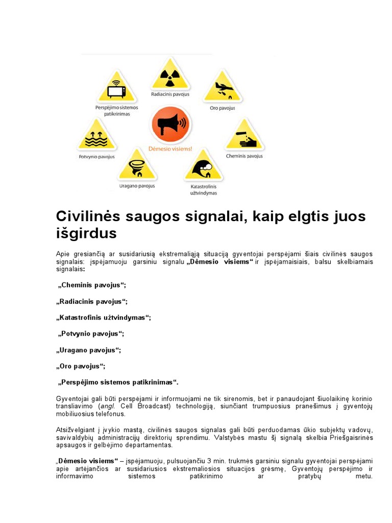 Civilines Saugos Signalai | PDF
