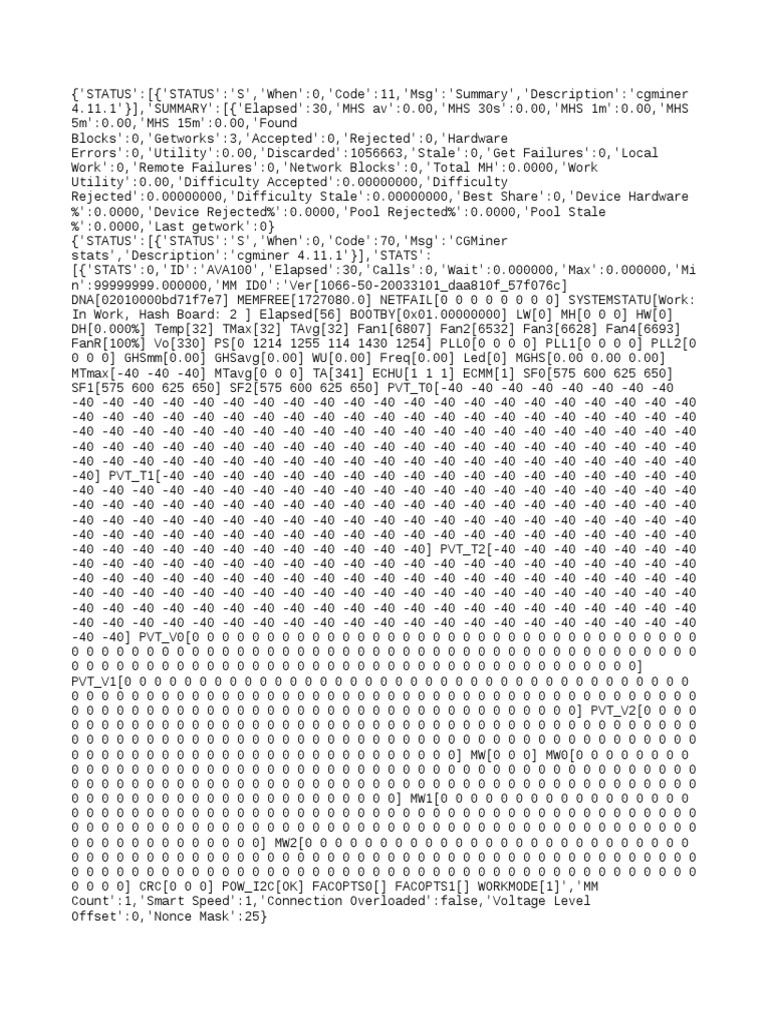 Avalon Miner Log | PDF | Computer Engineering | Computer Science