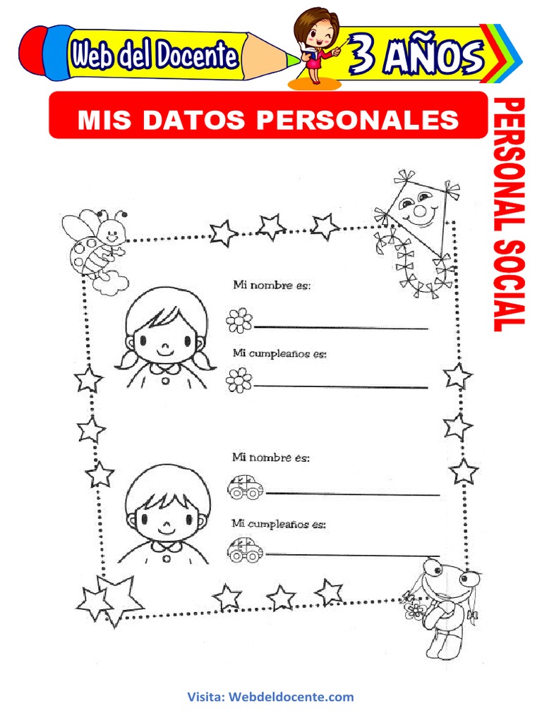 Mi Información Personal: Una Guía Interactiva para Completar Datos ...