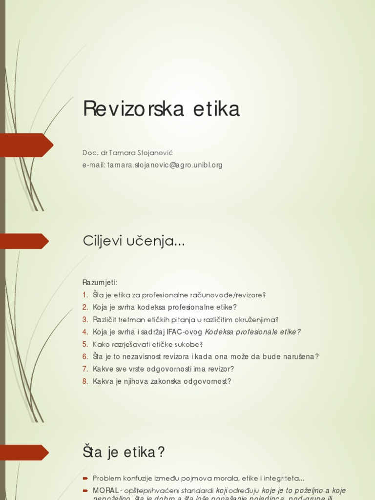 Kodeks Etike I Njegovi Principi | PDF