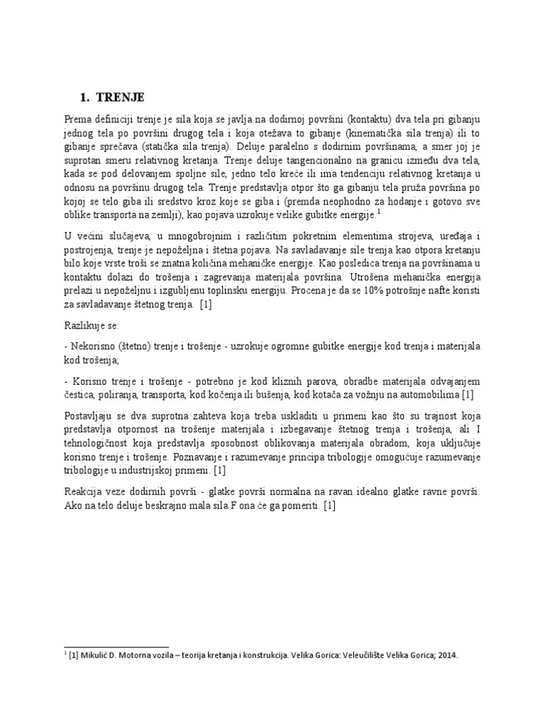 Koeficijent Tranja SCB | PDF