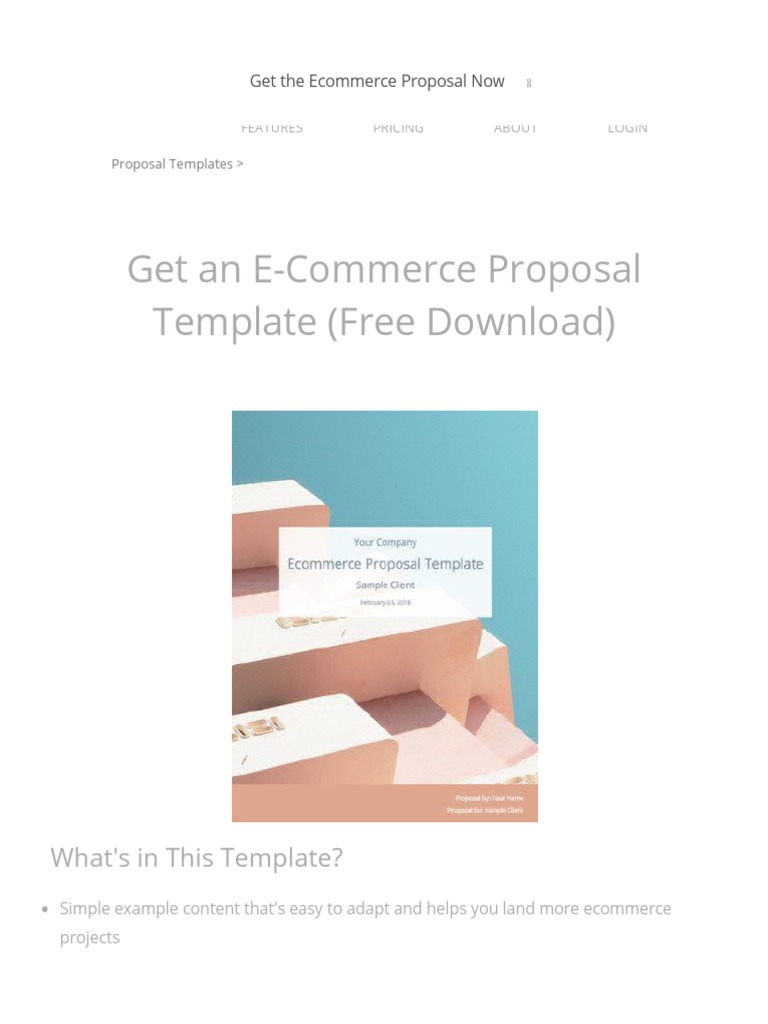 E-Commerce Proposal Template (Free Download) - Bidsketch | PDF | E ...