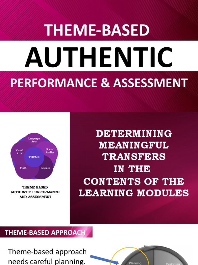 Theme-Based Learning Assessment Guide | PDF | Educational Assessment ...