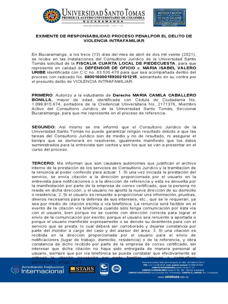 Eximente de Responsabilidad Final | PDF | Gobierno | Justicia