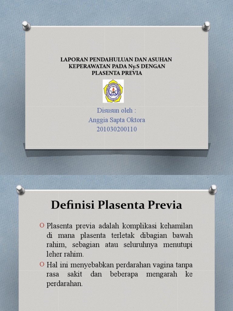 Plasenta Previa Anggia S | PDF