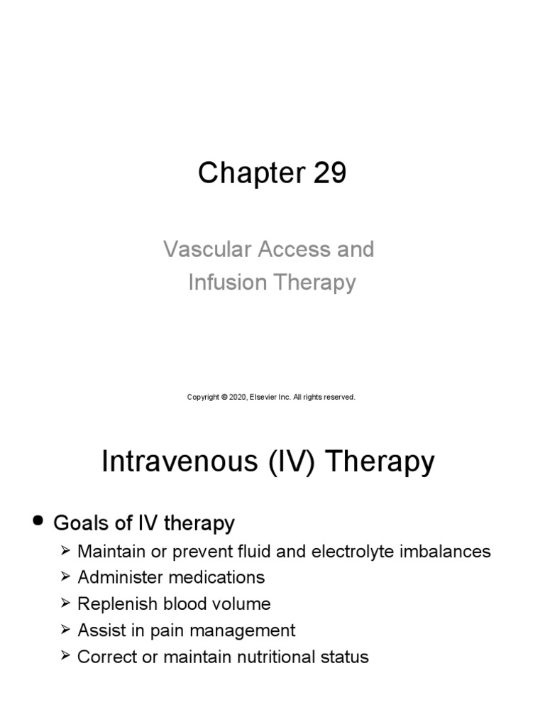 Vascular Access and Infusion Therapy | PDF | Intravenous Therapy ...