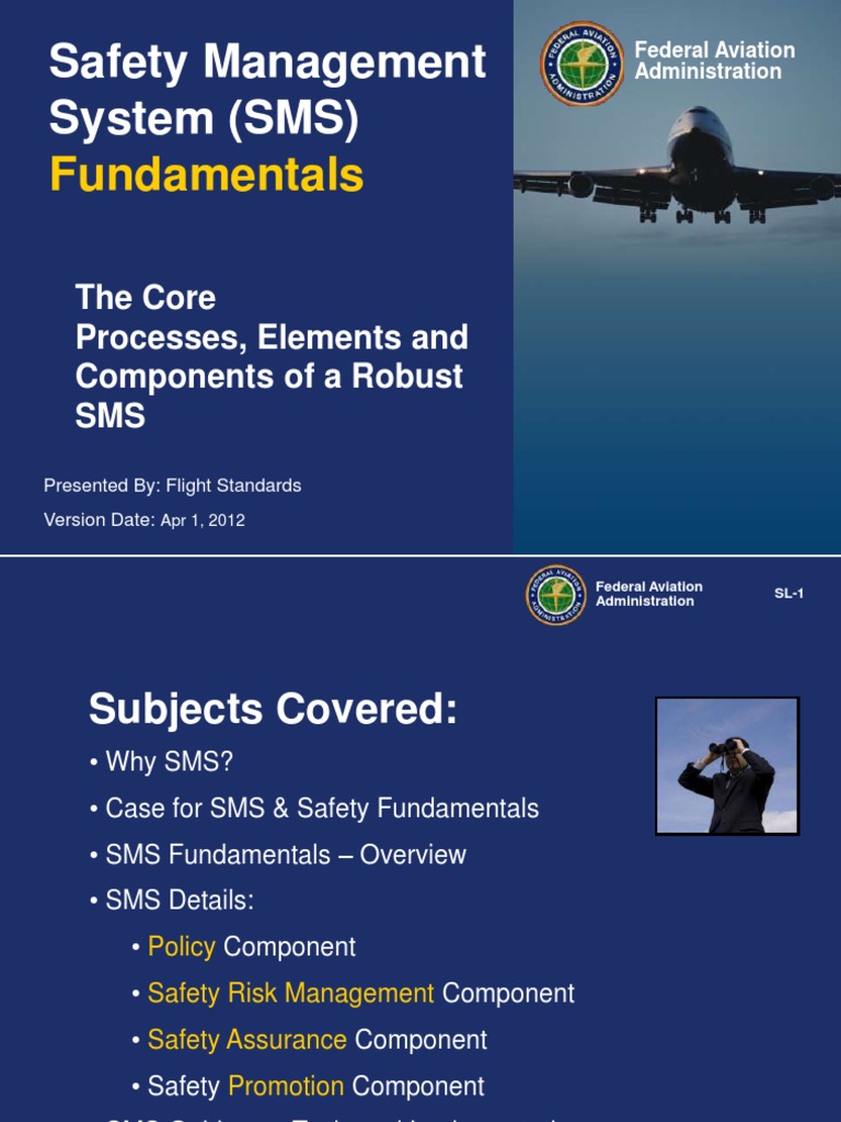 Federal Aviation Safety Management System (SMS) Fundamentals | PDF ...