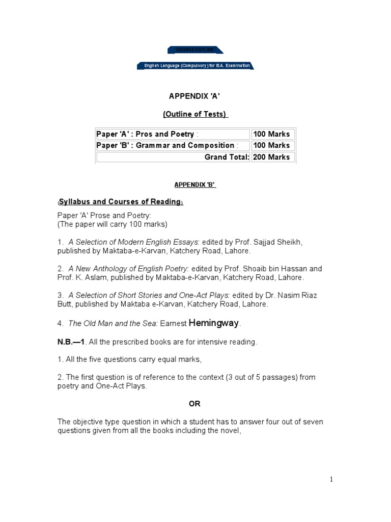 APPENDIX | Poetry | Linguistics