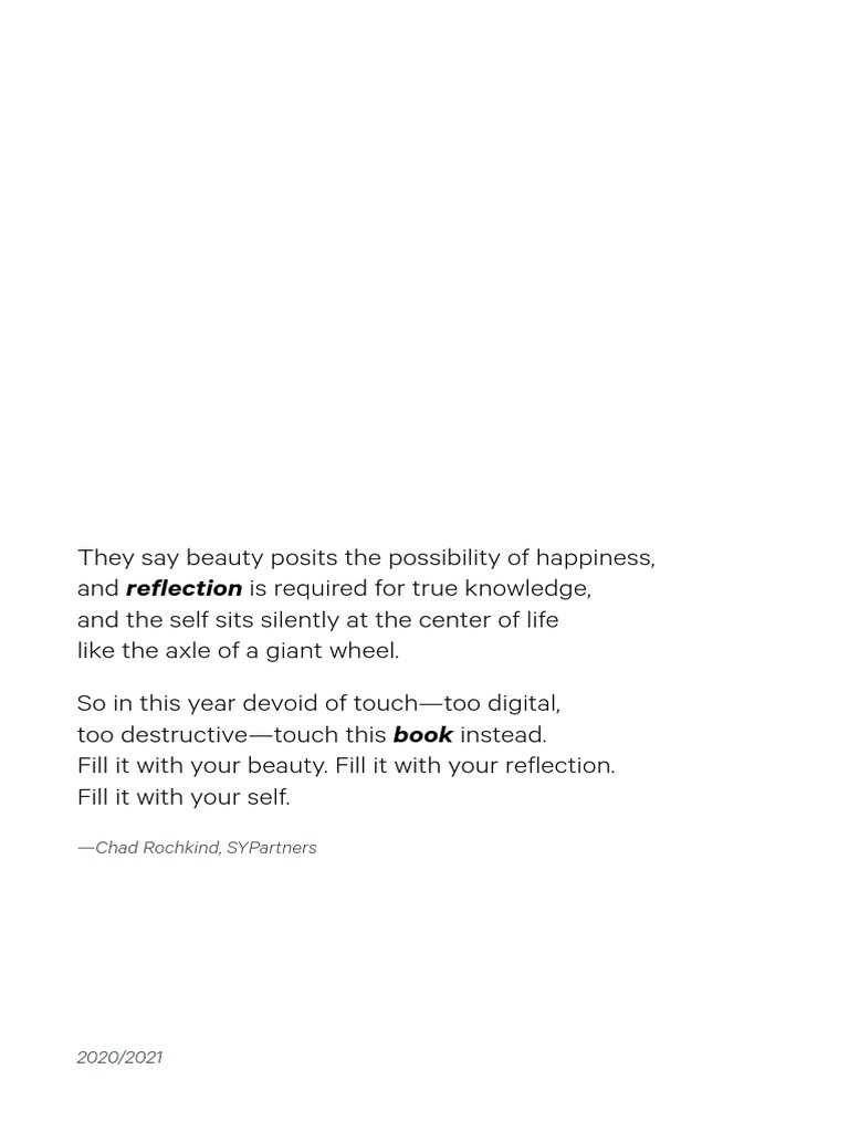 2020 - 2021 Reflection Guide | PDF | Human Nature | Psychological Concepts