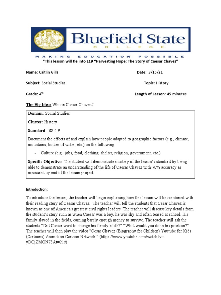 Cultural Diversity Lesson Plan Portfolio | PDF | Educational Assessment ...