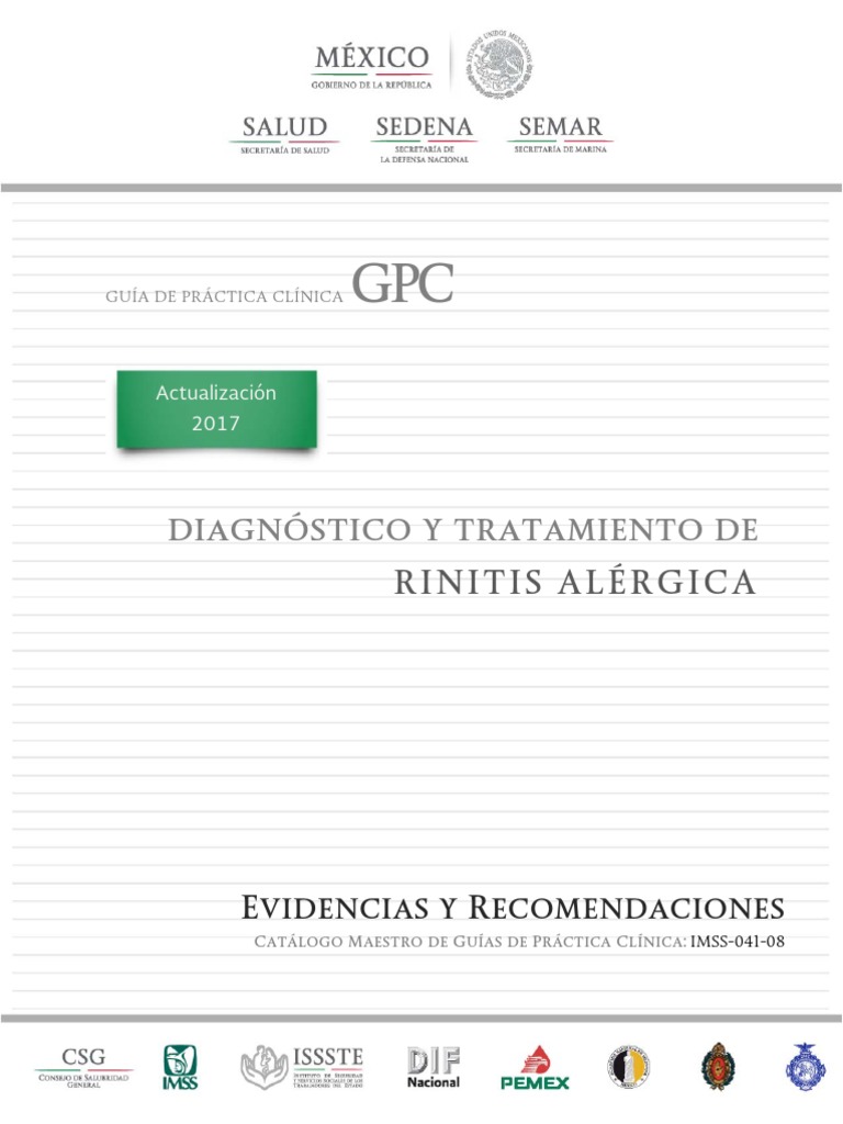 Diagnóstico y Tratamiento de La Rinitis Alérgica (2017) | PDF | Alergia ...
