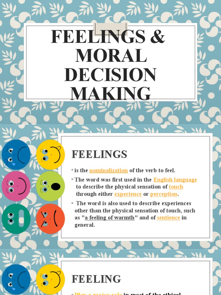 Feelings & Moral Decision Making | PDF | Morality | Feeling