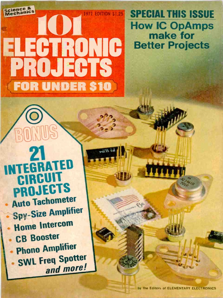 101 Electronics Projects 1971 | PDF | Amplifier | Mail