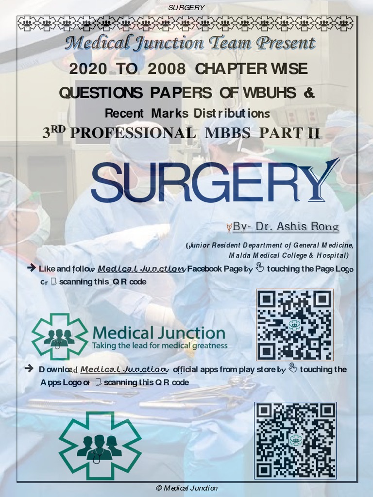SURGERY 2020-2008 Chapter Wise Question Papers WBUHS © Medical Junction | Download Free PDF ...