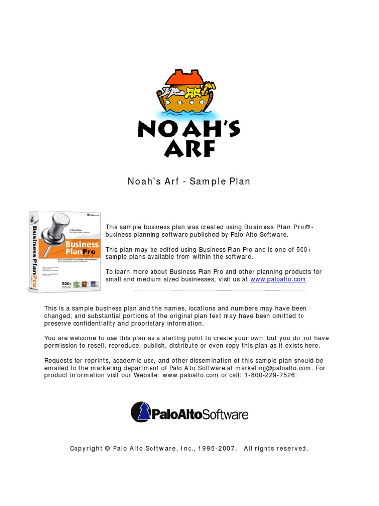 Animal Care Facility Sample Business Plan | PDF