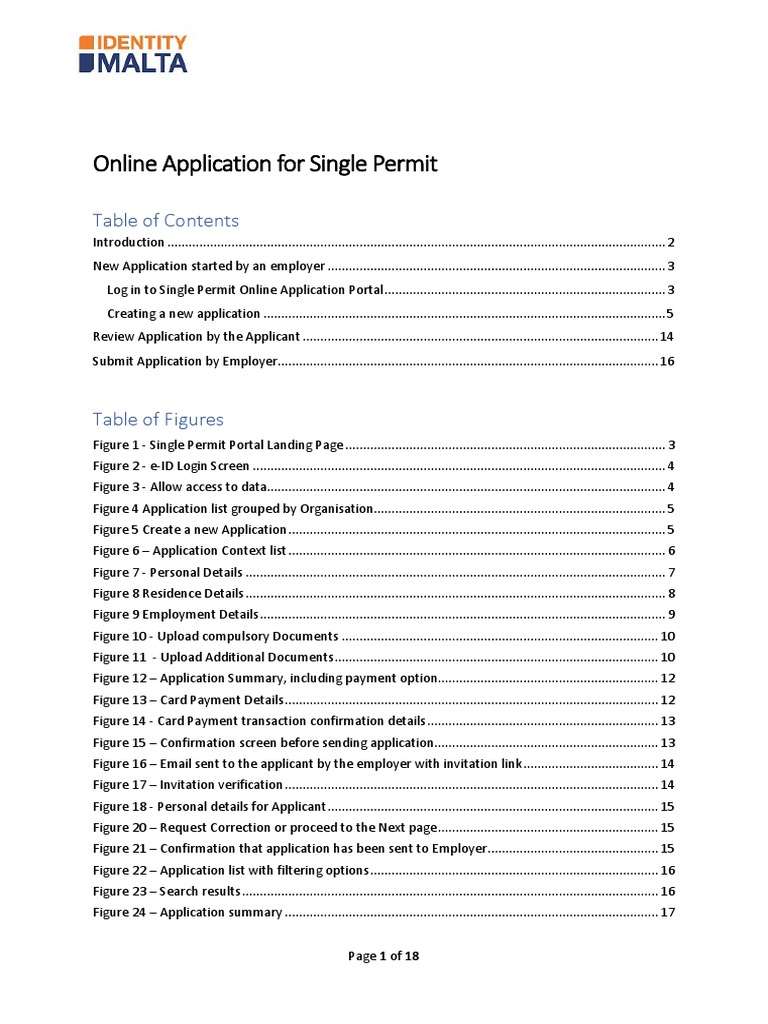 User Manual - Online Application For Single Permit V2.2 | PDF | Login ...