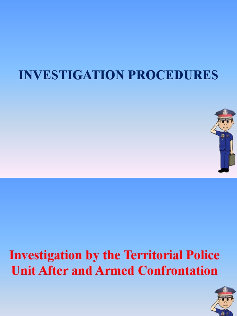 Procedures for Investigations and Police Blotter Entries | PDF | Crime ...