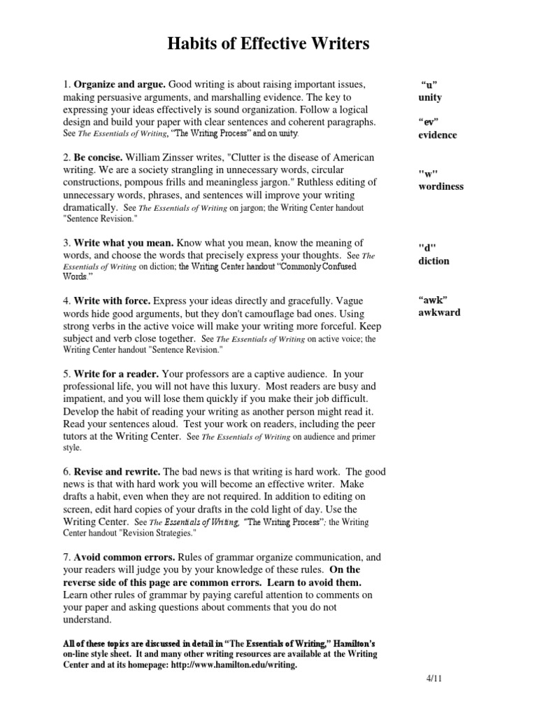 Habits of Effective Writers PDFF | PDF | Grammatical Number | Comma