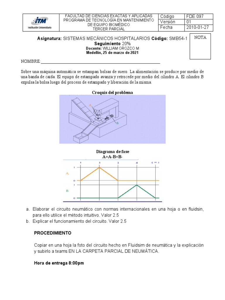 Parcial Neumática 3 | PDF | Ingeniería mecánica | Gases