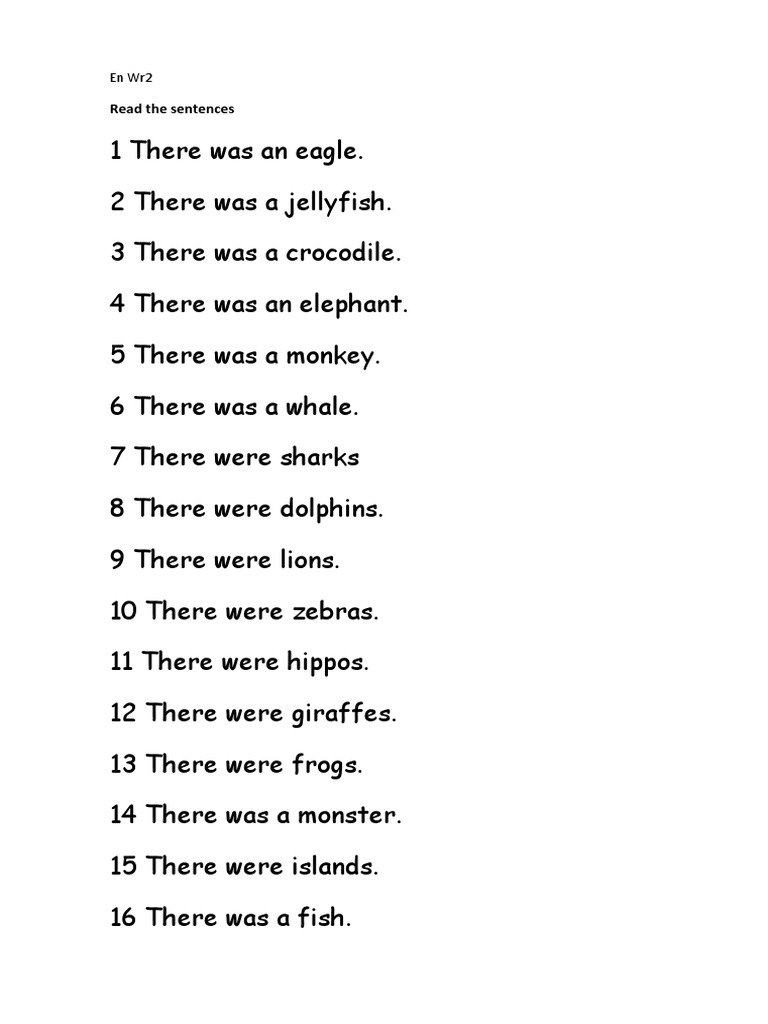 There Was Were Reading Comprehension Exercises 62654 | PDF