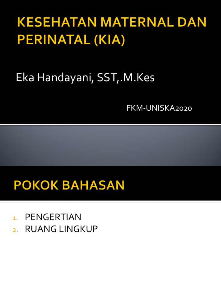 3.pengertian Dan Ruang Lingkup KIA | PDF