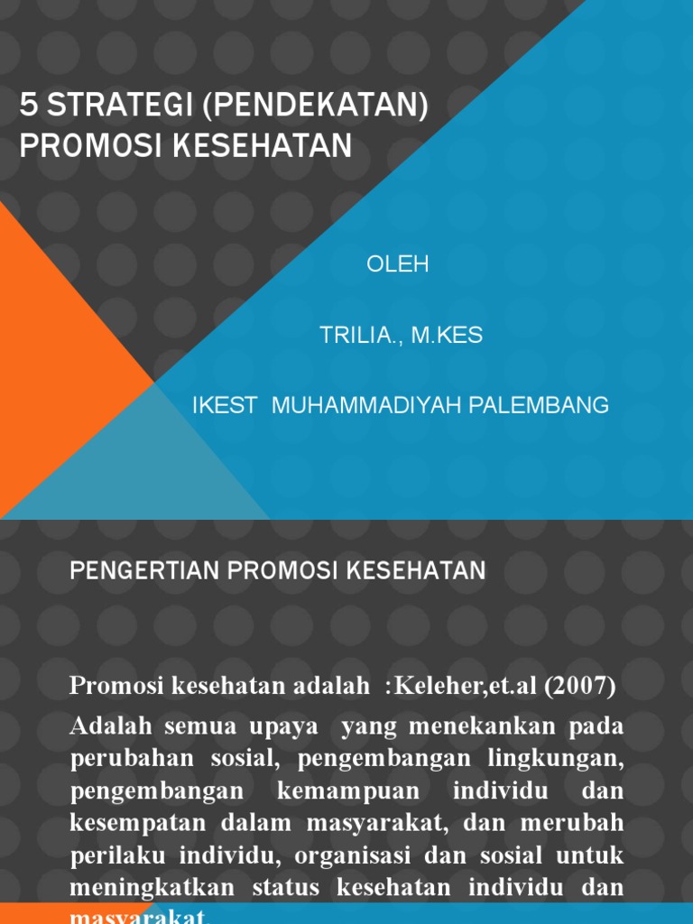 5 Strategi Promkes | PDF