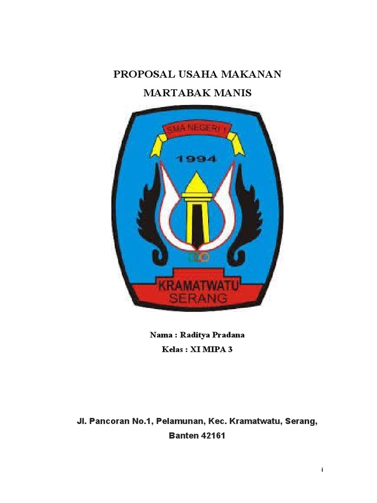 Proposal Usaha Martabak Manis | PDF | Bisnis