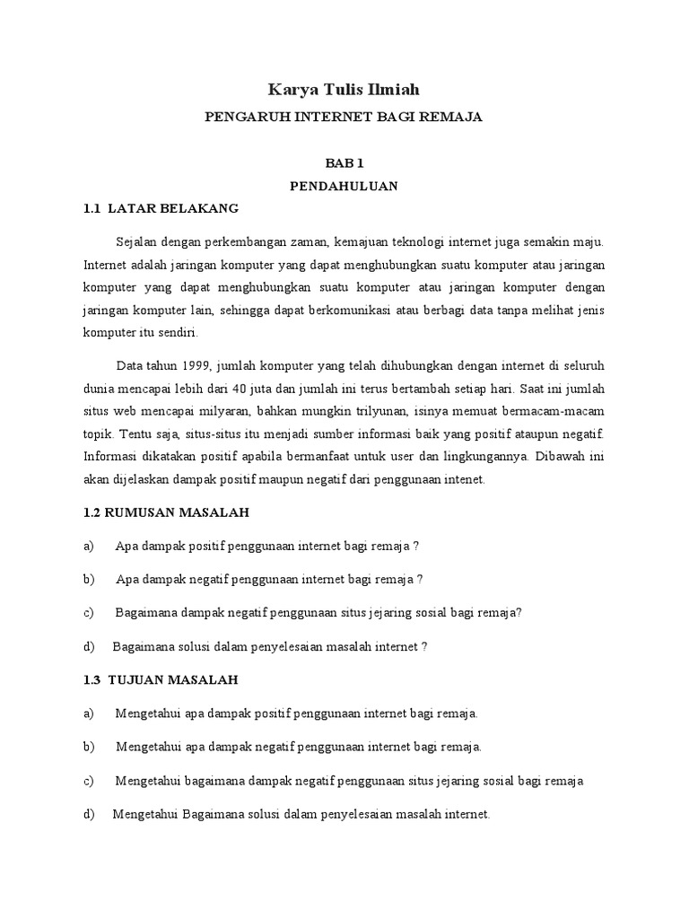 Bahaya Internet Bagi Remaja | PDF | Ilmu Sosial