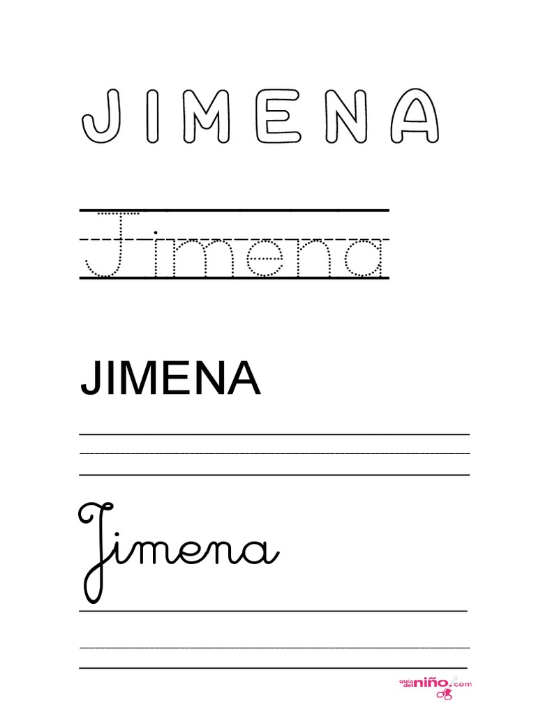Nombres y letras de Jimena | PDF