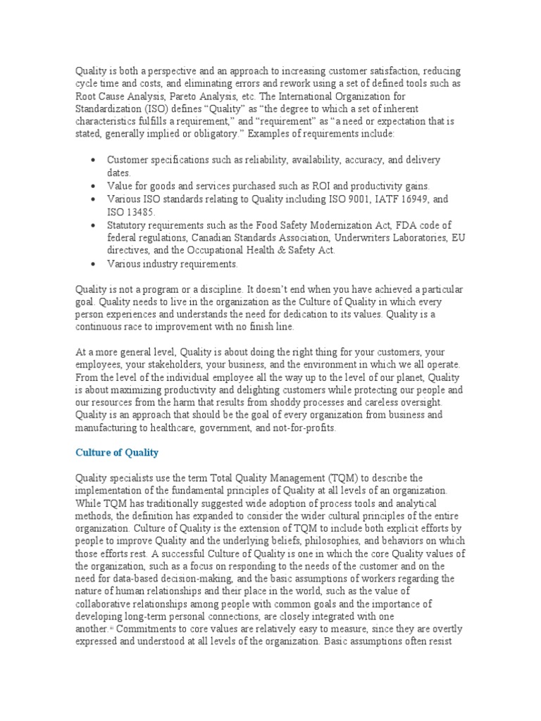 Activity Three | PDF | Quality Management | Quality (Business)