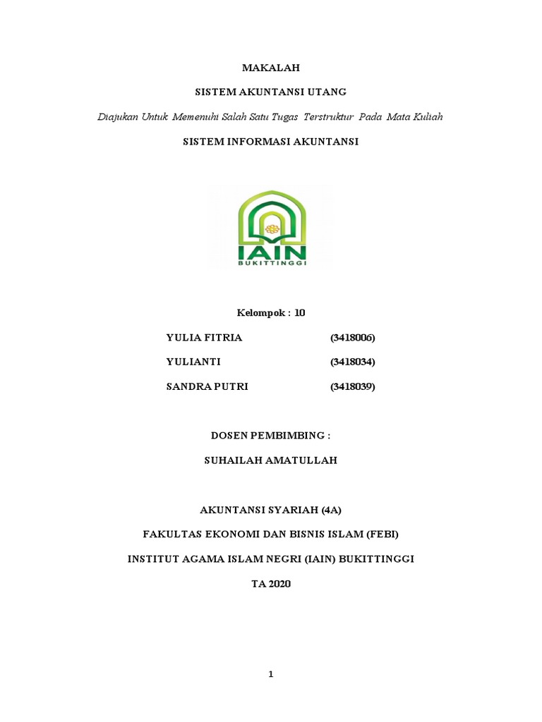 MAKALAH SIA Kel.10 | PDF