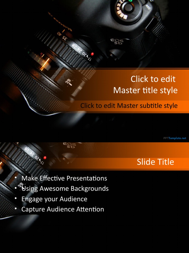 Photography Camera PPT Template 000 1 | PDF