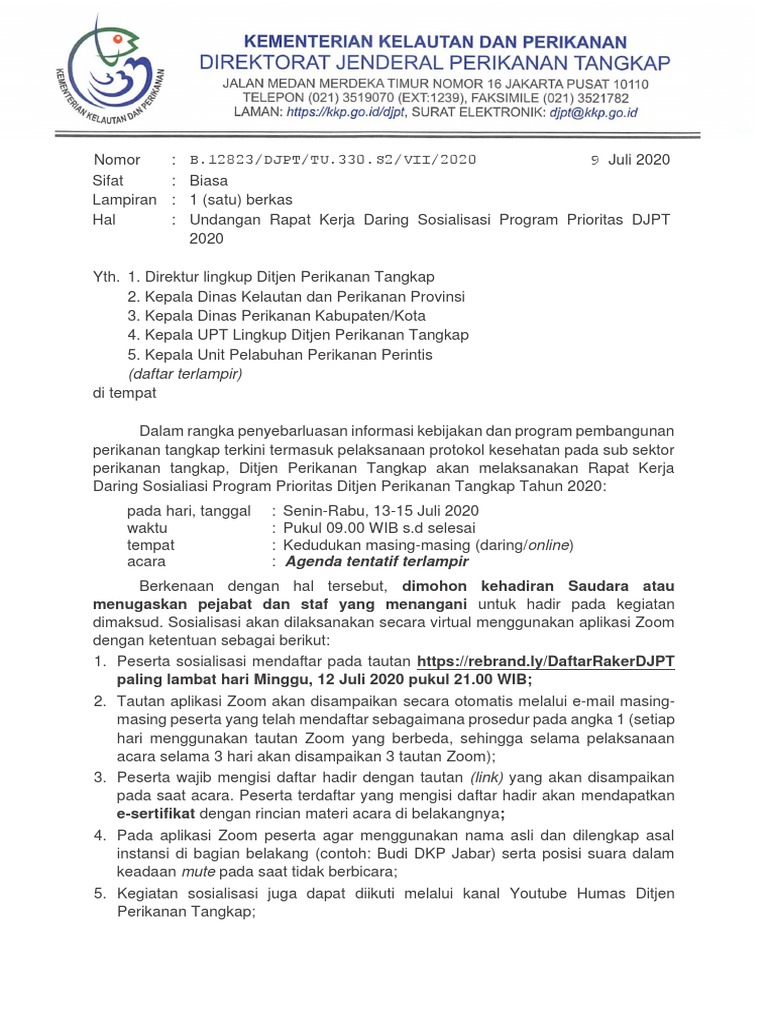 UND Sosialisasi Program Prioritas DJPT 2020 | PDF